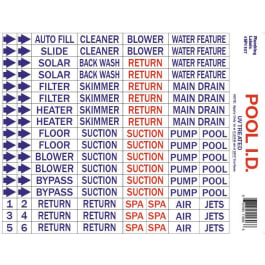 Oreq Plumbing Labels | SP1107 | Heritage Pool Plus