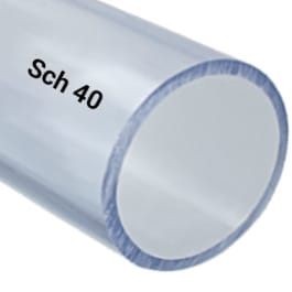 2" x 10' PVC Pipe, Schedule 40, Plain End, Clear | Heritage Pool Plus