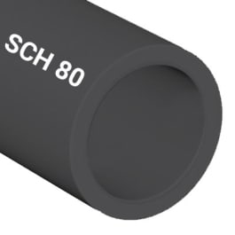 2" x 20' Sch. 80 Plain End Dark Gray PVC Pipe | Heritage Plus