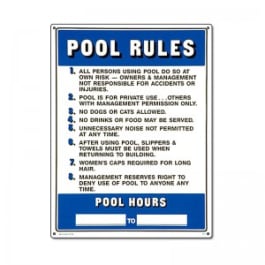 Poolmaster Sign-"Commercial Pool Rules" | 40322 | Heritage Pool Plus