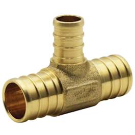 Tee, 2" x 2" x 1" PEX Brass Lead-Free Reducing | Heritage Plus