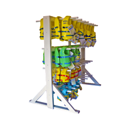 Recycled Plastic Life Vest Rack, 48 vest capacity | 2092 | Heritage ...