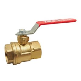 Red-White 2-Piece Ball Valve Brass 1" FNPT x FNPT | 5044AB1 | Heritage Plus