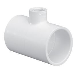 Reducing Tee, 4 x 4 x 3" Socket White PVC Schedule 40 | Heritage Pool Plus