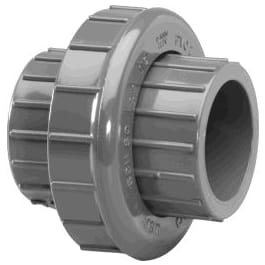 2" Sch 80 PVC Union Fkm 857-020 Sch 80 PVC Union Old Style W/ Viton O ...