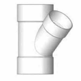 Wye, 8" x 4" Hub PVC P Series SDR-35 45 Degree | Heritage Plus