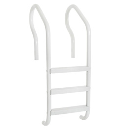 SAFTRON LADDER ELITE SERIES, 3-TREAD - WHITE | Heritage Pool Plus