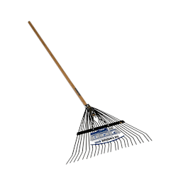 54" Hardwood Handle 24" Blade Spring 24 Tine Heavy-Duty Brace Rake ...