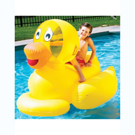 Swimline 60" Giant Ducky Inflatable Ride-On Pool Float | 9062 ...