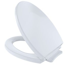 SOFTCLOSE Elongated Toilet Seat, Polypropylene White, Softclose Closet ...