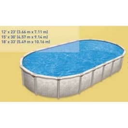 Simbio RTR 18' x 33' Oval ABG Pool, 54" Ellipse Wall ...