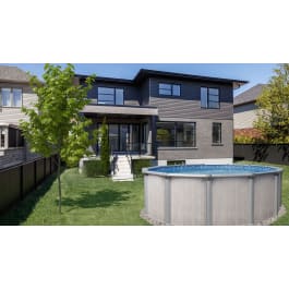 Trevi Fab. 211 27' Round ABG Pool, 52" Wall, 4 Ctn | TV2752CO | Heritage Pool Plus