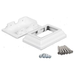 Vinyl White Eclipse Rail Bracket | VECLBS2312W | Heritage Plus