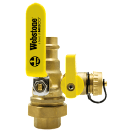 Webstone Ball Valve Brass 1" Full Port Forged | 50434 | Heritage Plus