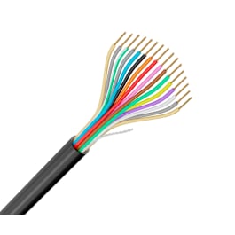 Control Cable 18 AWG 16-Conductor Solid PVC 30V Black 250' | Heritage Plus