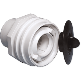 Waterway Flush Mount Return Fitting with Plaster Plug 1" Socket, White | 400-9190P | Heritage ...