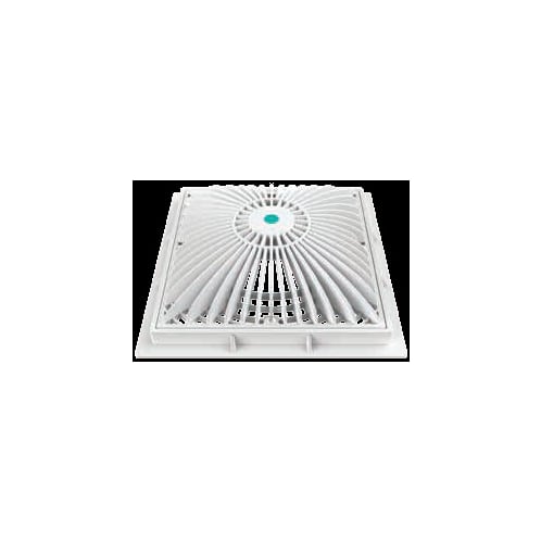 AquaStar 9" Square MoFlow Suction Outlet Cover and Mud Frame, White ...
