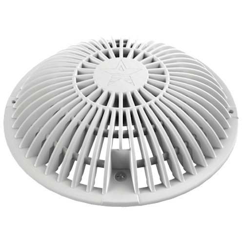 Aquastar 8" Round Main Drain Cover White | R8MF101 | Heritage Pool Plus