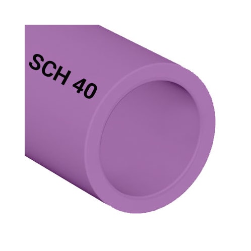 3" x 20' Sch. 40 Bell End Purple PVC Pressure Pipe | Heritage Plus
