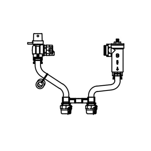 5/8" x 3/4" x 7" Brass 6040NL Series Vertical Inlet and Outlet Meter ...