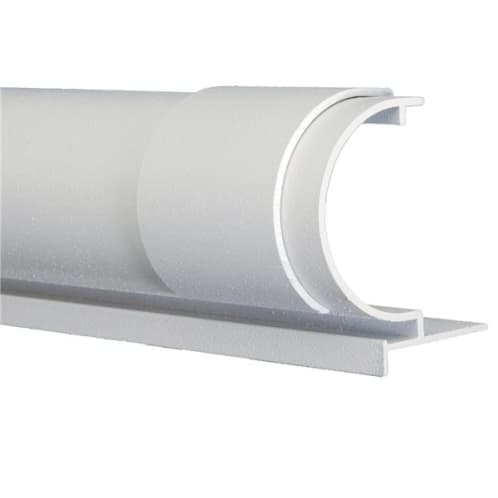 Cinderella Cp2P White Aluminum 6' Radius Coping 91" | CP2PR0600