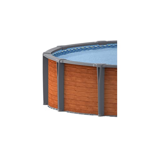 Carvin Diamond Series 24' Redwood Round Steel ABG Pool, 52" Wall | 97523124 | Heritage Pool Plus