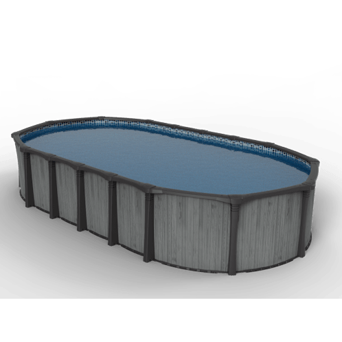Carvin Gold Series 18' x 33' Whitewood Oval Resin ABG Pool, 52" Wall ...