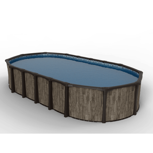 Carvin Gold Series 12' x 24' Woodstock Oval Resin ABG Pool, 52" Wall ...