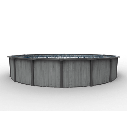 Carvin Gold Series 27' Whitewood Round Aluminum ABG Pool, 54" Wall ...