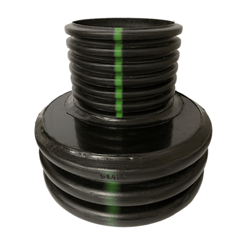 ADS Reducer, N-12 Plain-End Corrugated HDPE Dual Wall Fabricated Black ...