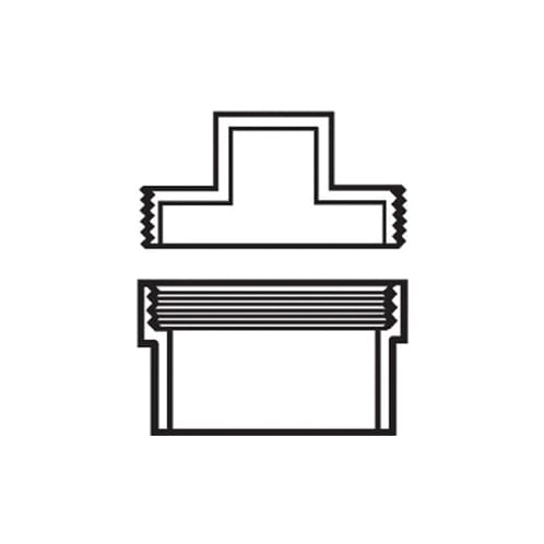 PVC Cleanout Adapter 6 in. Slip x FIP with Plug | D112060 | Heritage Plus