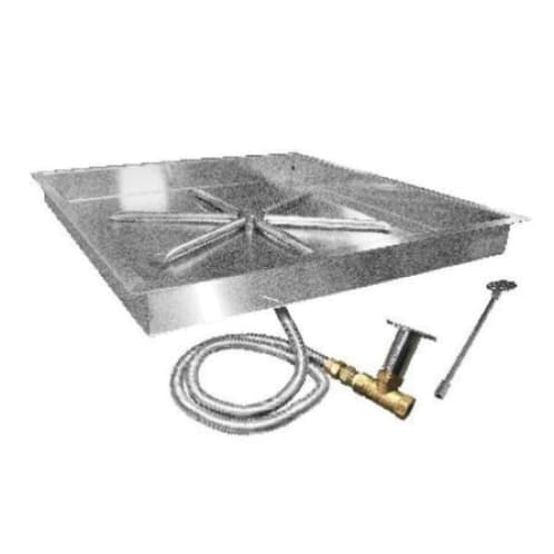 32" 171000 Btu Stainless Steel Square Drop-In Natural Gas Spur Burner ...
