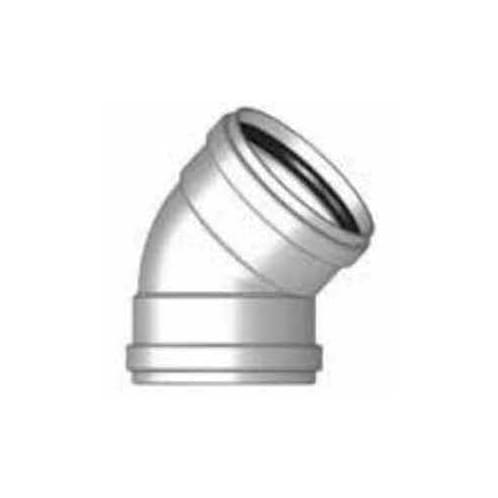 Sewer Elbow, 12"Gasketed PVC G Series SDR-35 45 Degrees 1/8 Bend