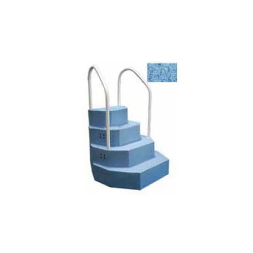 Innovaplas SpaceSaver ABG Step, Aqua Blue w/ 2 Aluminum Handrails | AB ...