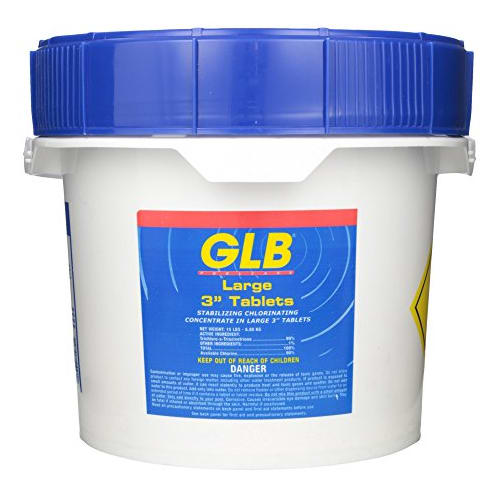 GLB Large 3" Chlorine Tablets 25 lb Pail | 71234 | Heritage Pool Plus