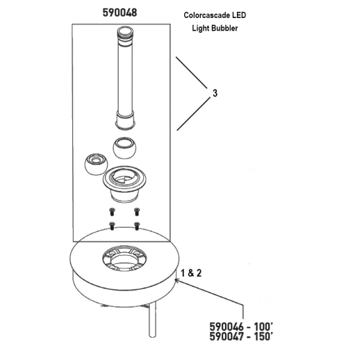 Pentair ColorCascade LED Bubbler Accessory Kit | 590048 | Heritage Pool ...