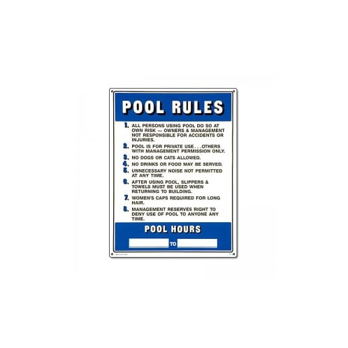 Poolmaster Sign-"Commercial Pool Rules" | 40322 | Heritage Pool Plus