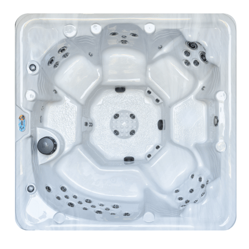 QCA M870 SPA SILVER MARBLE W/GREY CAB 92" X 92" | Heritage Pool Plus