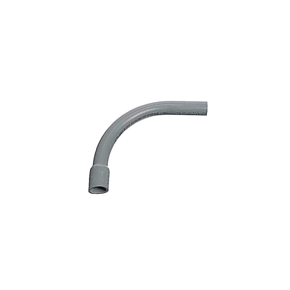 Elbow, 1"Bell End Gray PVC Schedule 40 90 Degrees Standard Bend Radius