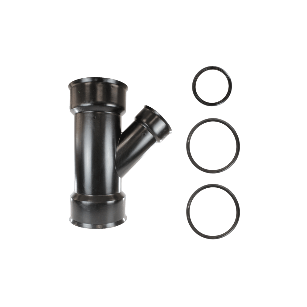 ADS Reducing Wye, Bell-End HDPE 45 Degrees Degrees Watertight Dual Wall ...