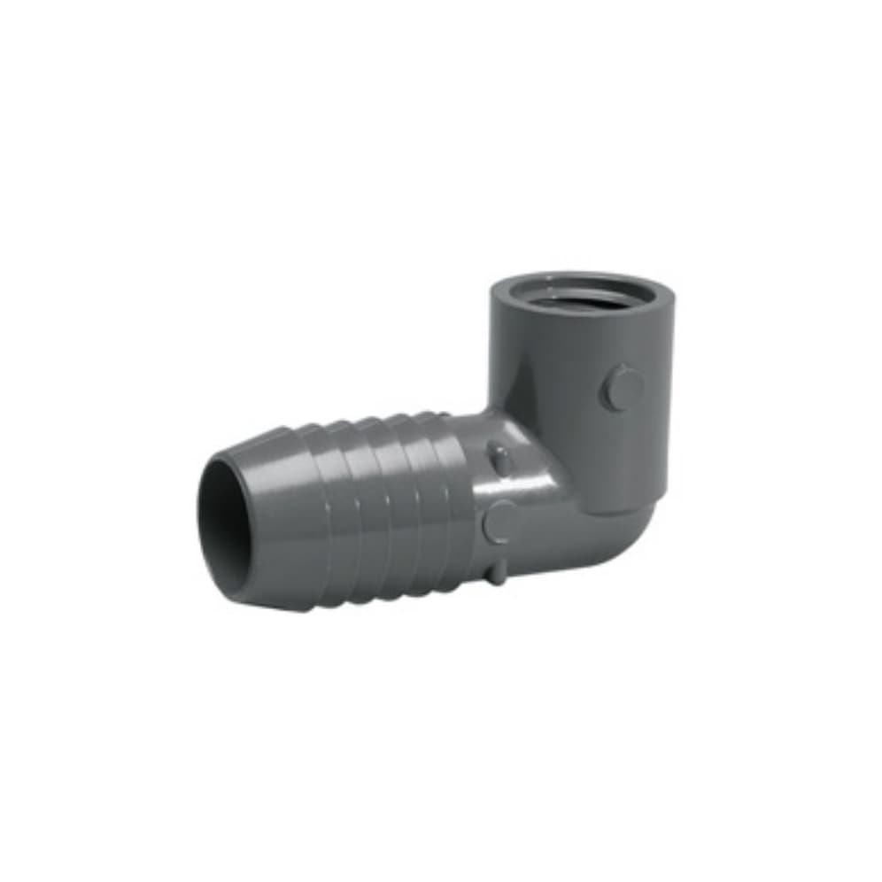Gray PVC Reducing Elbow 1-1/2 in. x 1 in. Insert x FPT Combination ...