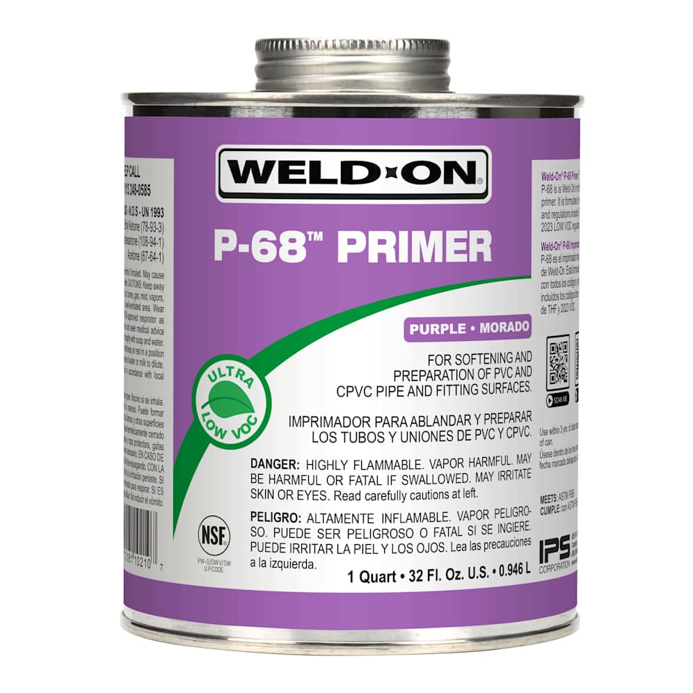 PVC Primer, 1 gal Metal Can P-68 Series Low VOC Purple