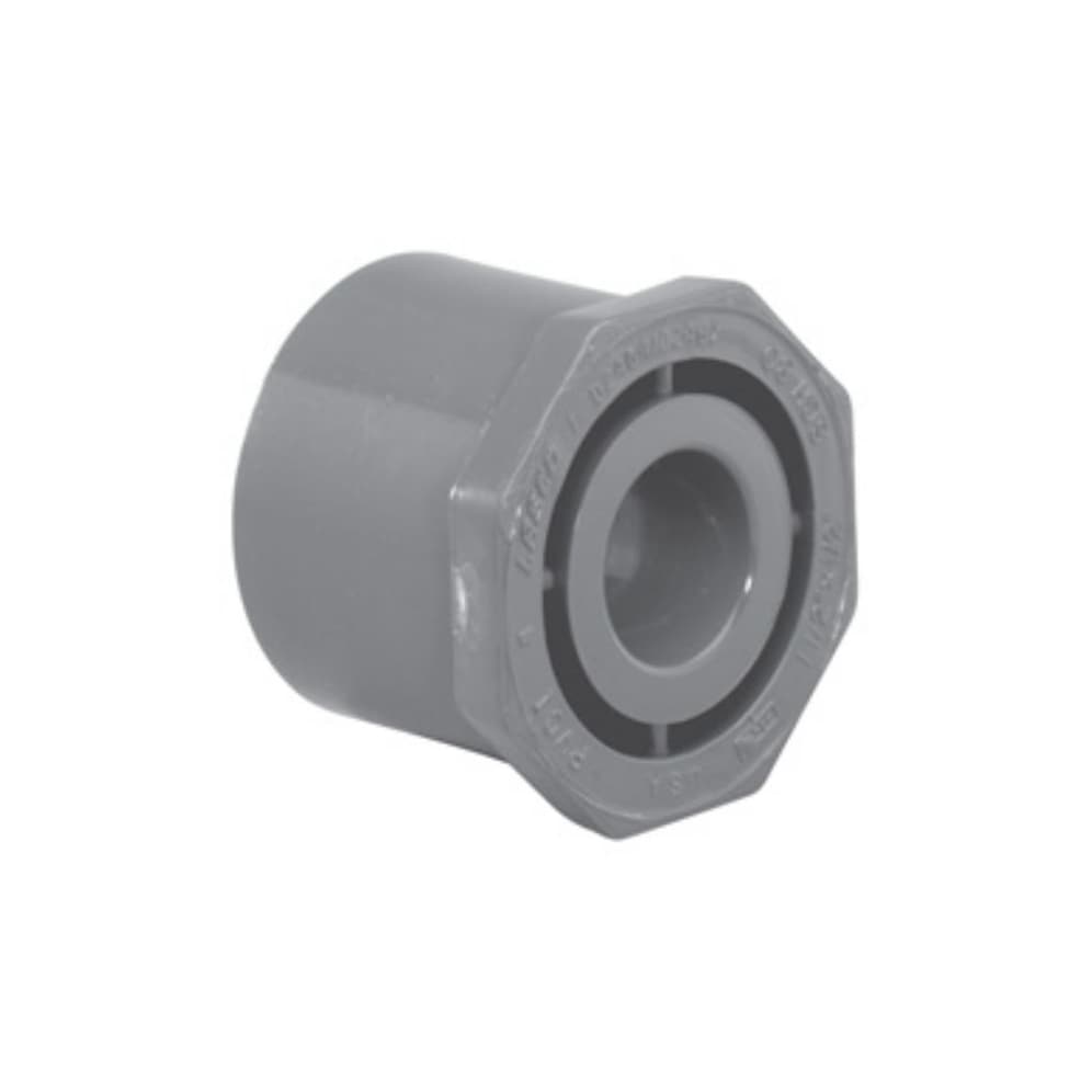 Sch. 80 Gray PVC Bushing 1/2 in. x 3/4 in. Spigot x Reducing Slip | 837-073