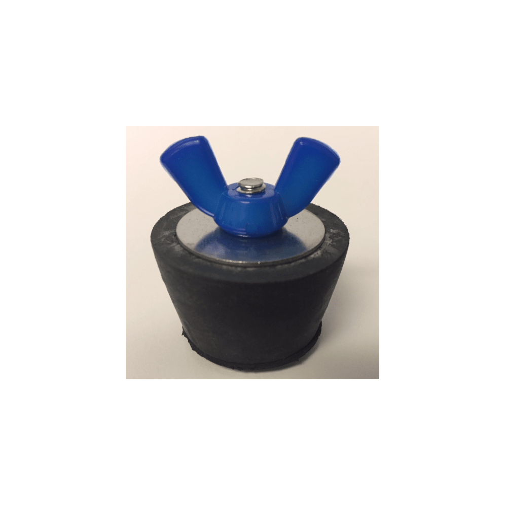 Winter Rubber Expansion Plug #8 w/ Blue Nylon Wing Nut for 1-1/2" Pipe